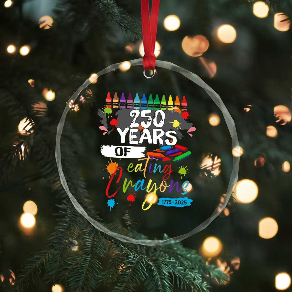 250 Years Of Eating Crayons Crystal Glass Ornament Marine Veteran 250th ...