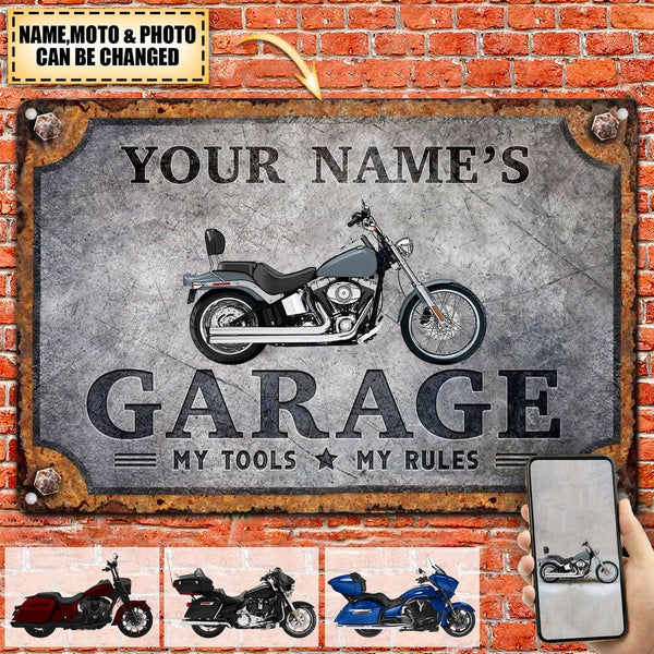 Motorcycle Personalized Photo Motorcycle Sign CTM