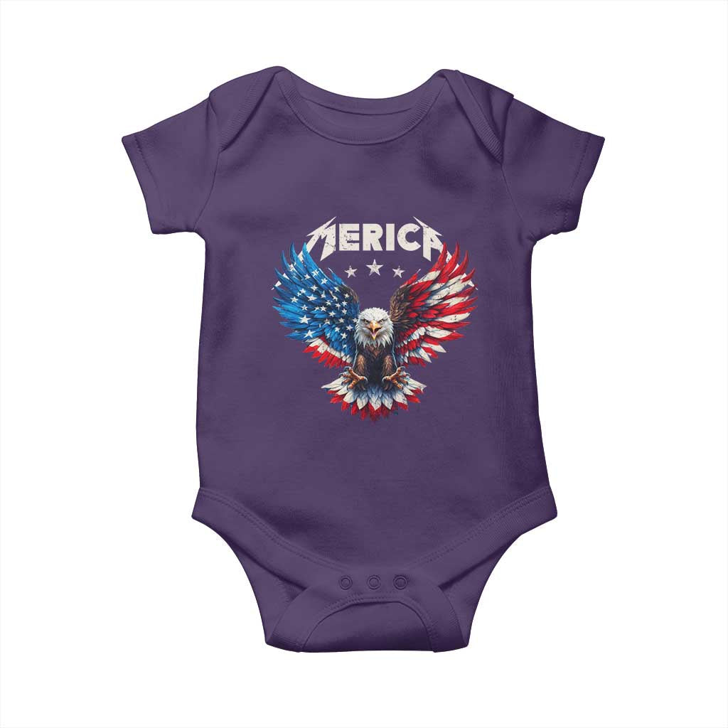Bald Eagle Merica Baby Onesie USA American Flag Patriotic 4th of July TS10