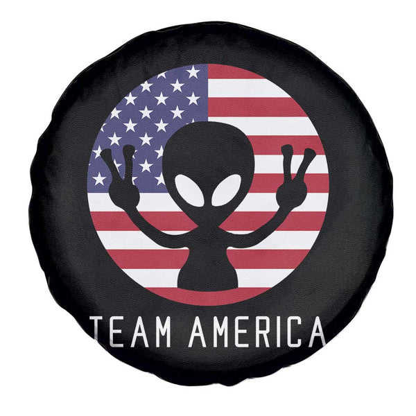 Funny 4th Of July Alien Spare Tire Cover Team America USA Flag UFO TS11