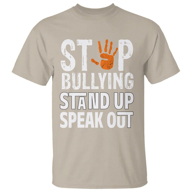 Anti Bullying T Shirt Stop Bullying Orange Stand Up Speak Out TS02