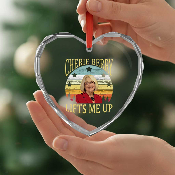 Cherie Berry Lifts Me Up Heart Crystal Glass Ornament Retro Vintage ...
