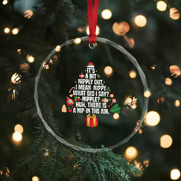 Funny Christmas Movie Crystal Glass Ornament Its A Bit Nipply Out ...