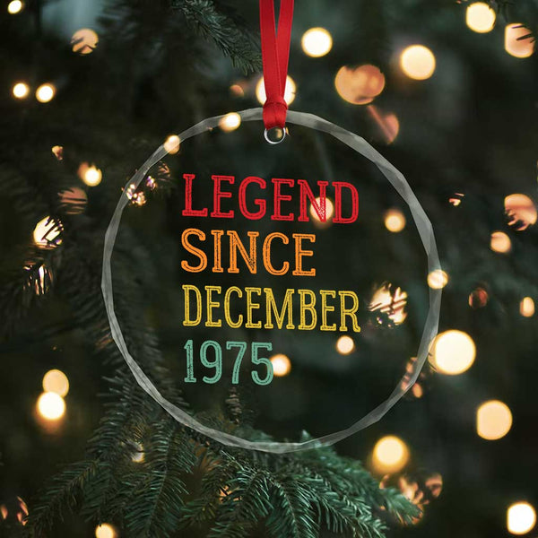 Legend Since December 1975 Crystal Glass Ornament Vintage Retro 50th ...