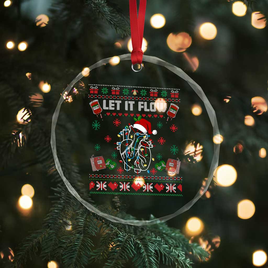 Let It Flow Christmas Crystal Glass Ornament Anatomy Heart Cardiac ...
