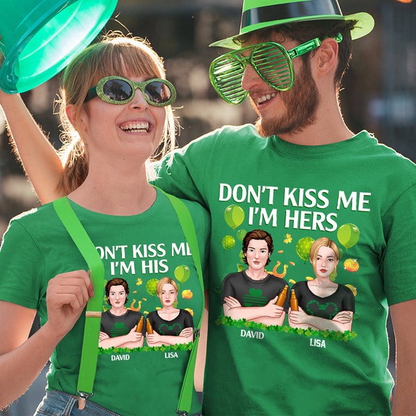 Personalized St Patricks Day Dont Kiss Me T Shirts Gift For Couple ...