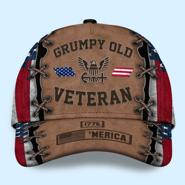 Personalized Veteran Classic Cap Grumpy Old Veteran CTM