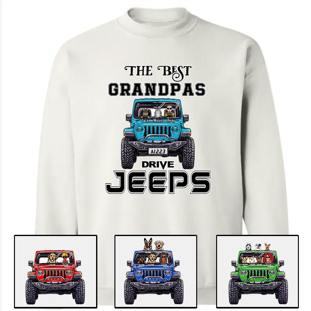 Custom Jeep Shirts, The Best Grandmas Grandpas Drive Jeeps, Jeep Dog ...