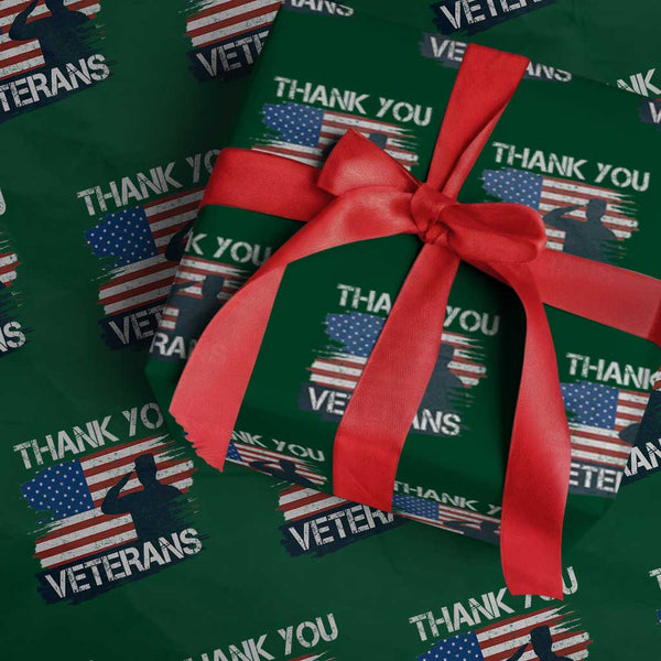 Home / Products / Thank You Veterans Wrapping Paper Roll Never Forget ...
