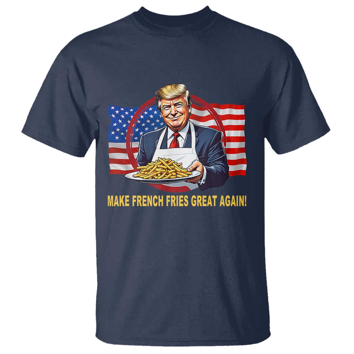 Funny Trump Fry 2024 T Shirt Make French Fries Great Again American ...