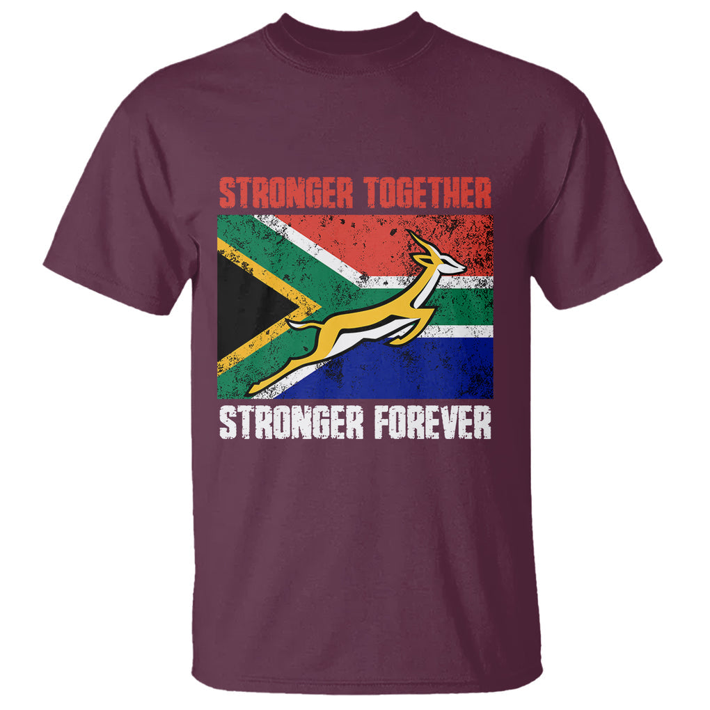 South Africa Rugby T Shirt Stronger Together Stronger Forever ...