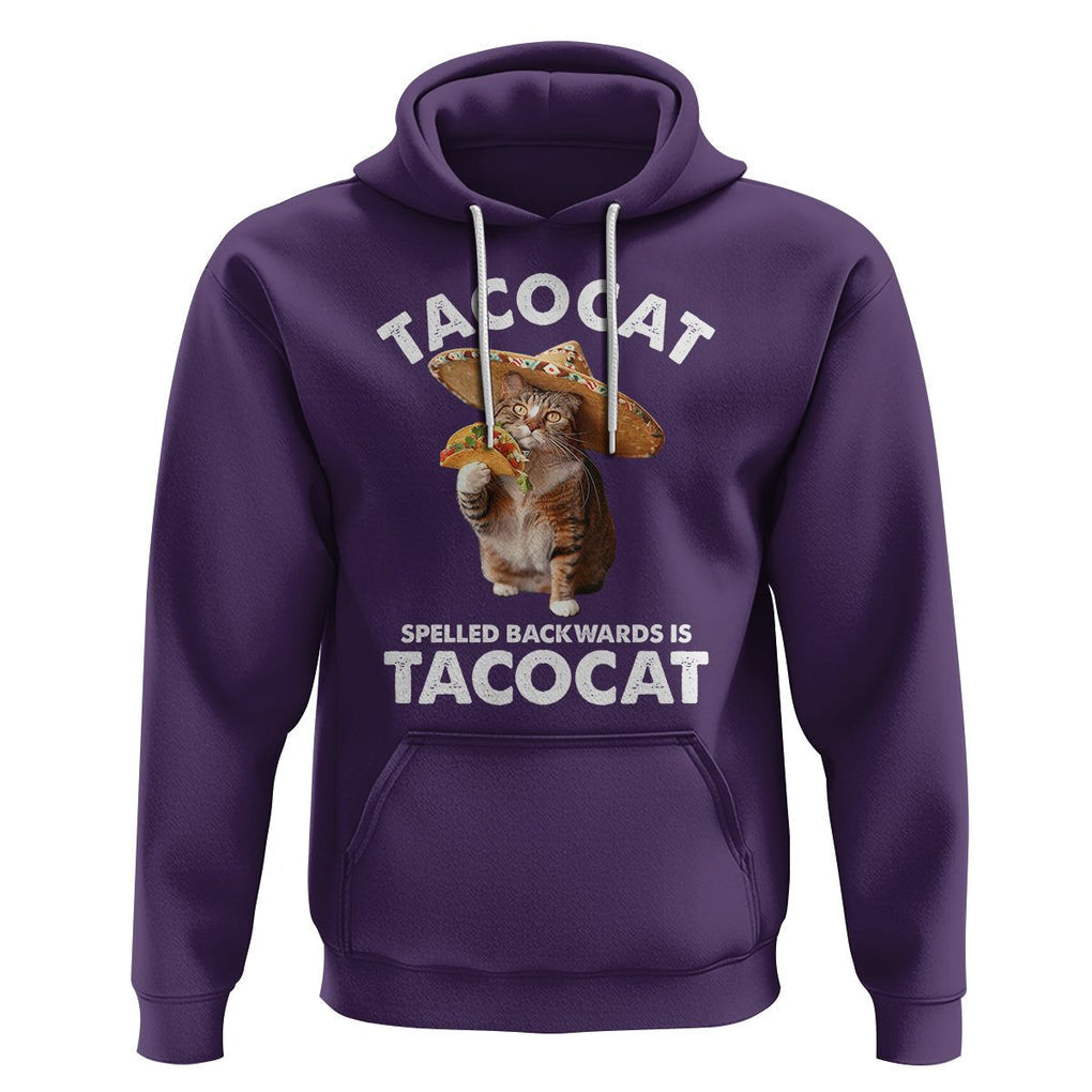 Funny Taco Cat Lover Hoodie Tacocat Spelled Backwards Tacos And Meme ...