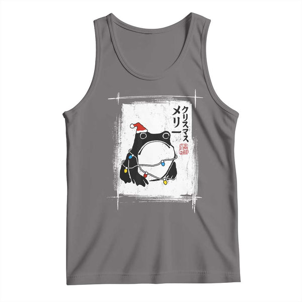 Funny Christmas Japanese Tank Top Santa Frog Ukiyoe Art TS11