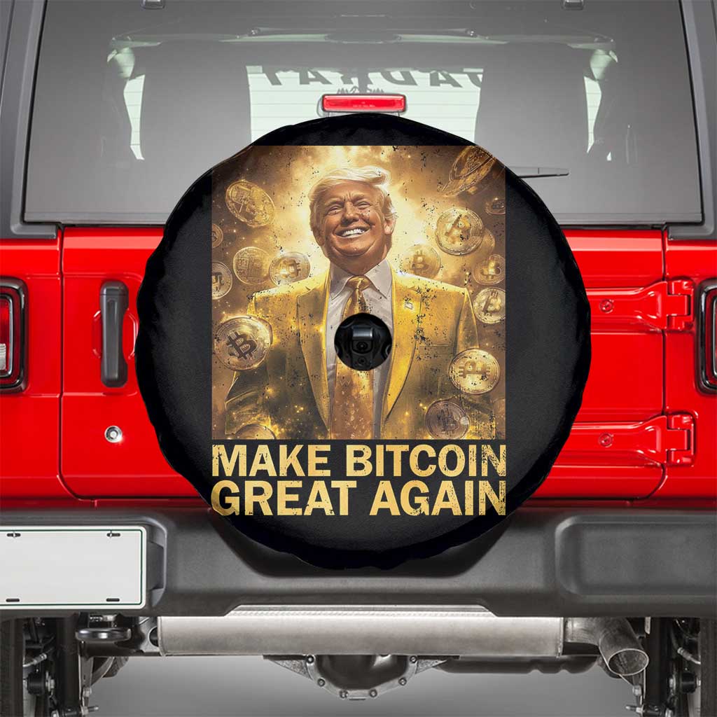 Funny Trump Bitcoin 2025 Spare Tire Cover Make Bitcoin Great Again TS11 Black Print Your Wear