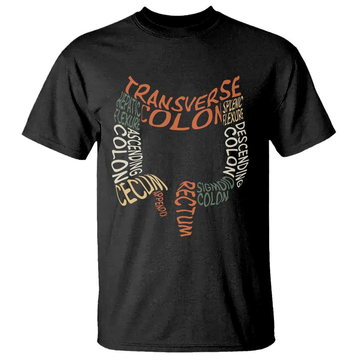 Funny GI Endoscopy Nurse T Shirt Colon Anatomy Colonoscopy TS11 Black ...