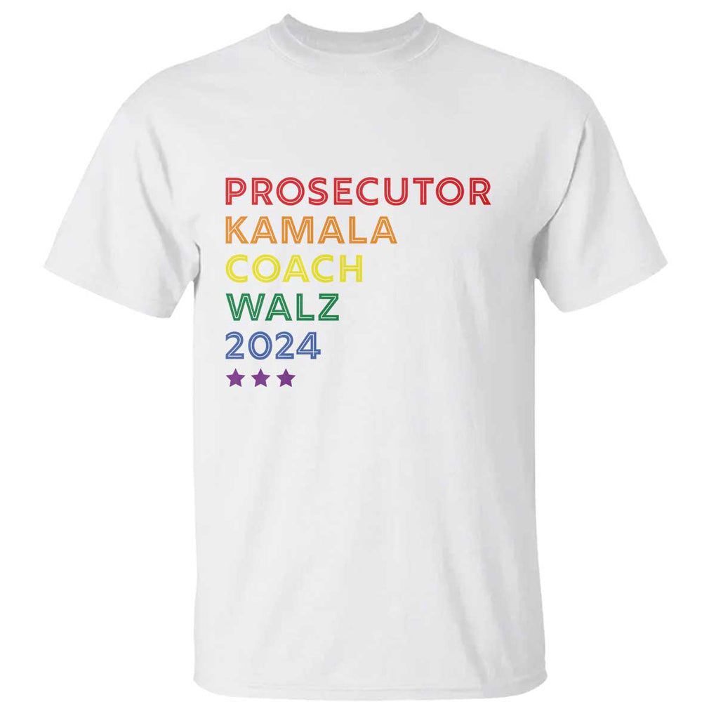 Harris Walz Supporter T Shirt Prosecutor Kamala Coach Walz 2024 Star ...