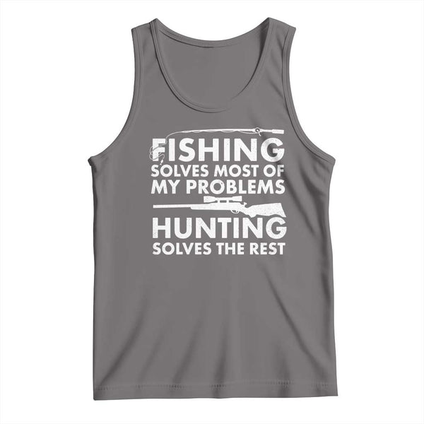 Funny Hunter Tank Top Fishing And Hunting Father's Day TS11