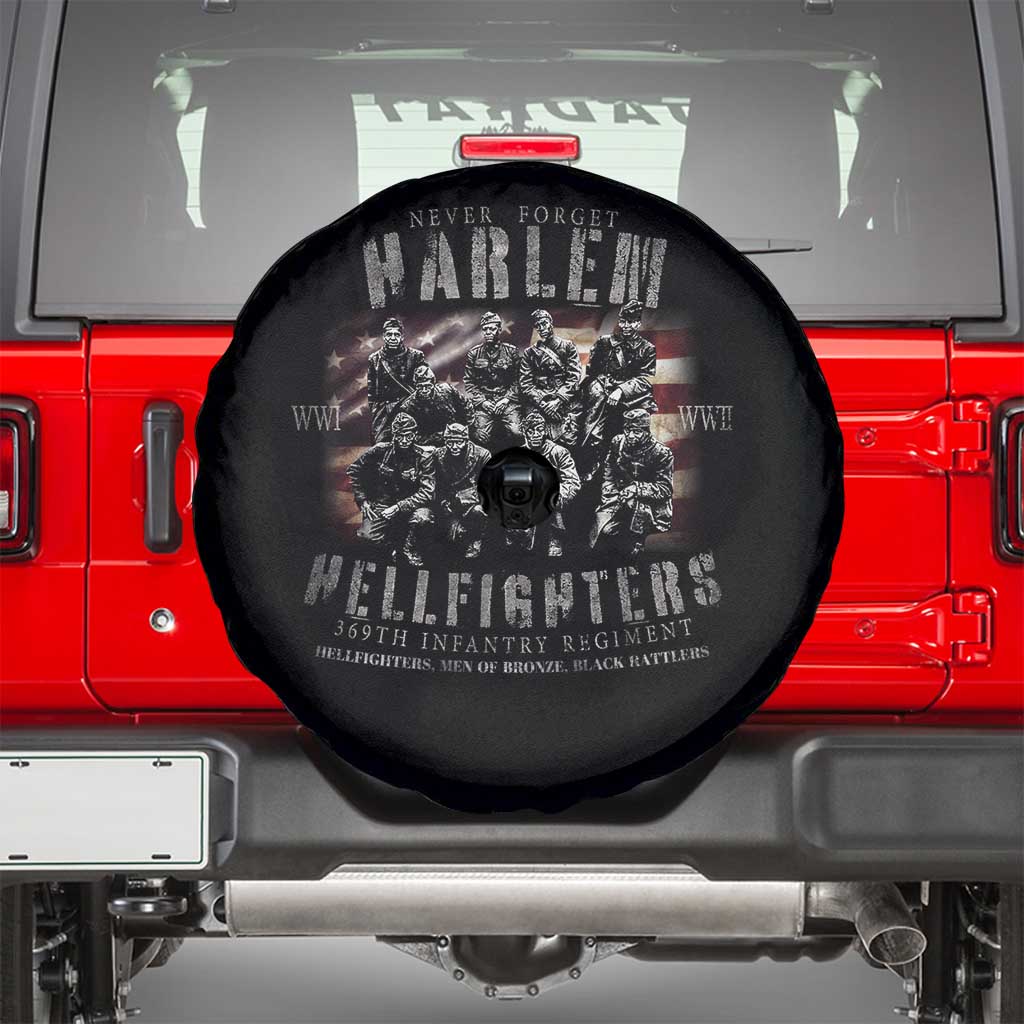 Never Forget Harlem Hellfighters Spare Tire Cover Vintage American Flag ...