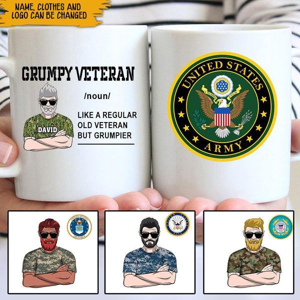 Personalized Mug Grumpy Veteran Like A Regular Old Veteran But Grumpier CTM